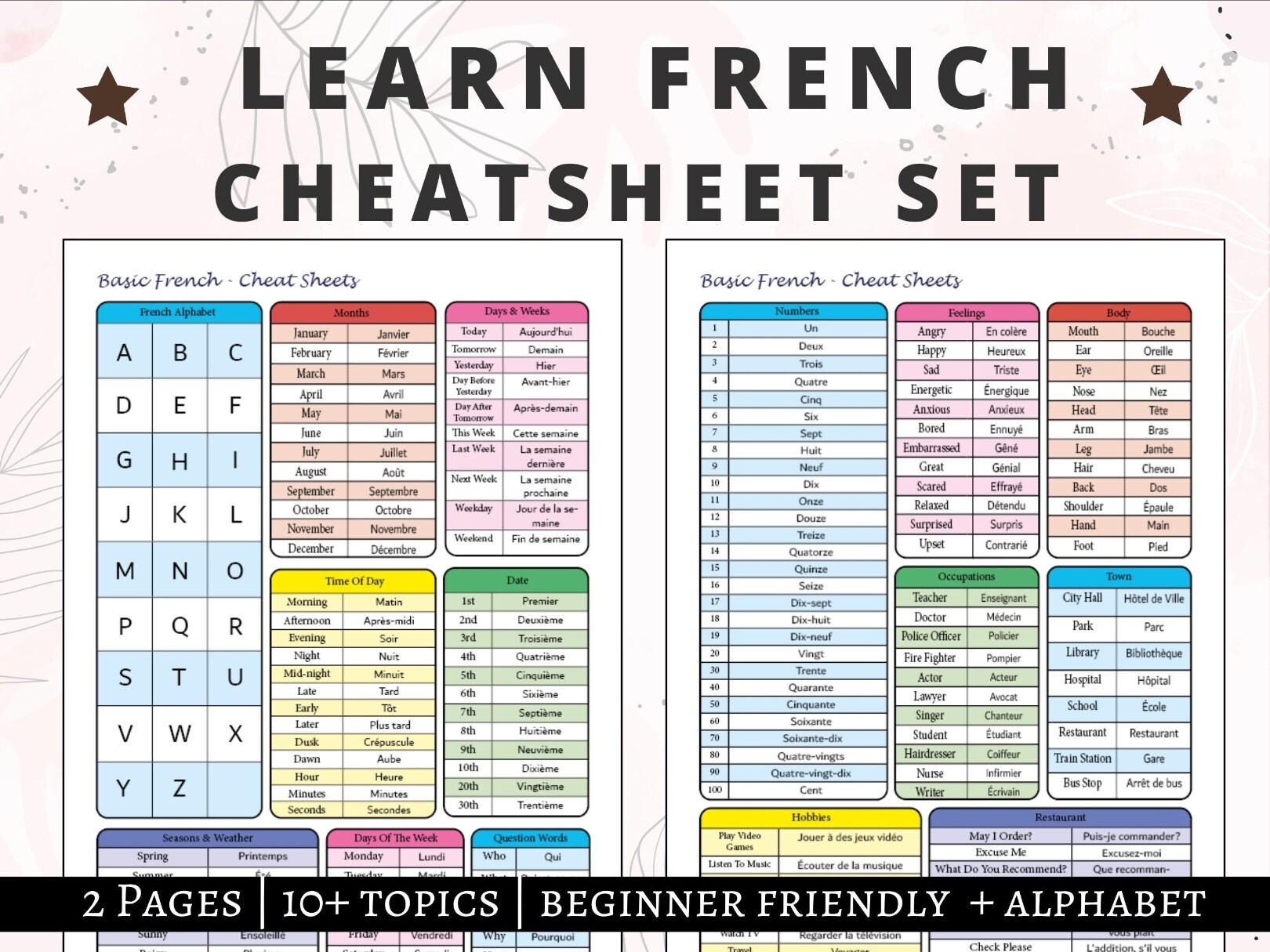 French Language Learning French Workbook French Practice Learn French ...