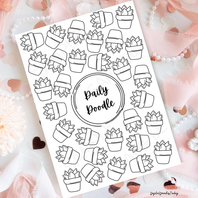 Doodle of the Day Bundle, Printable Bullet Journal Pages, 2026 Bullet ...