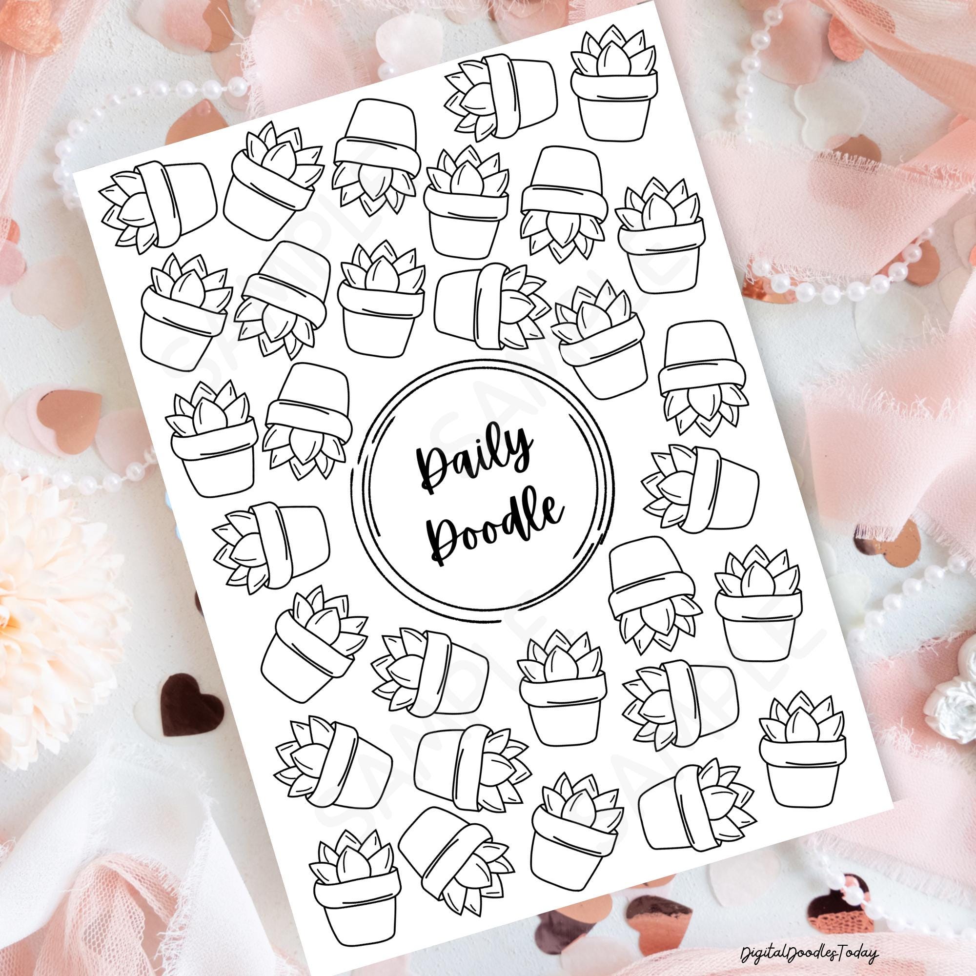 Doodle of the Day Bundle, Printable Bullet Journal Pages, 2026 Bullet ...