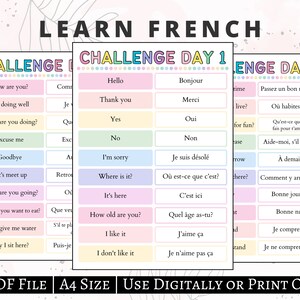 French Language | French Practice Basic Phrases & Expressions, French ...