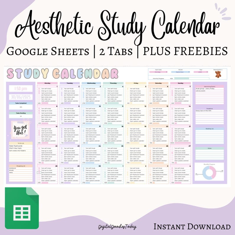 Student Planner Spreadsheet, School Assignment Tracker, Homework ...
