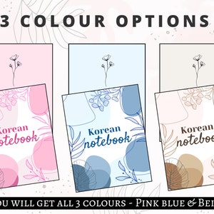 Korean Study Notebook | Korean Digital Notebook | Korean Templates ...