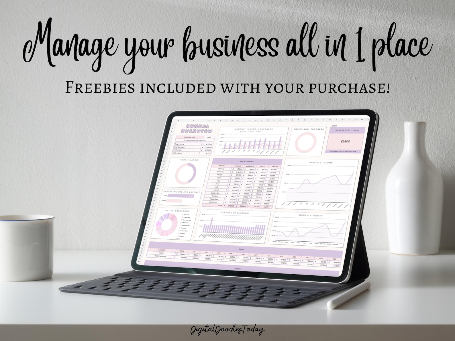 Small Business Spreadsheet Template for Google | Client Tracker Google ...