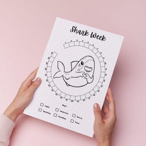 Shark Week Tracker Page, Period Tracker, Printable Tracker, Bullet ...