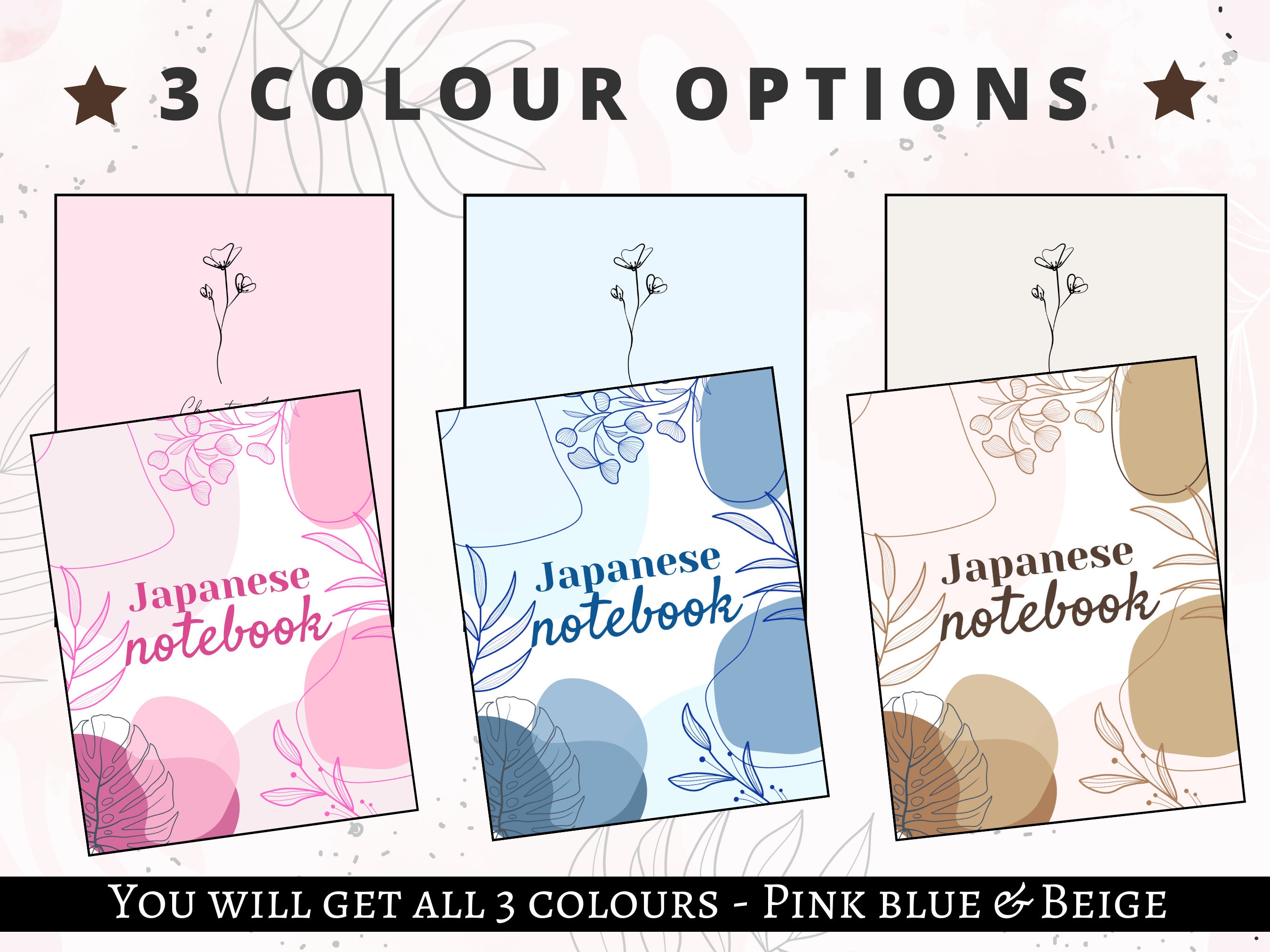 Japanese Digital Notebook for Goodnotes Japanese Digital Paper Japanese ...