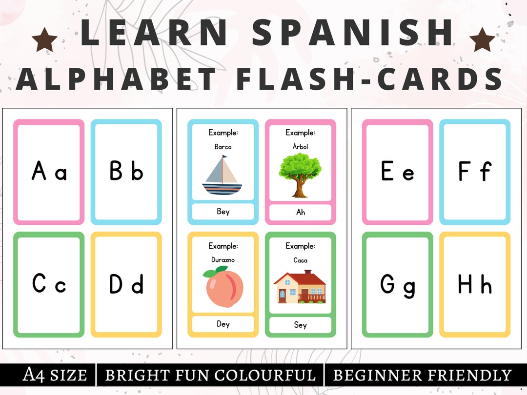 Spanish Flashcards | Spanish Alphabet | Spanish Practice | Spanish ...