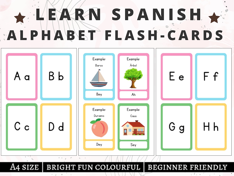 Spanish Flashcards | Spanish Alphabet | Spanish Practice | Spanish ...