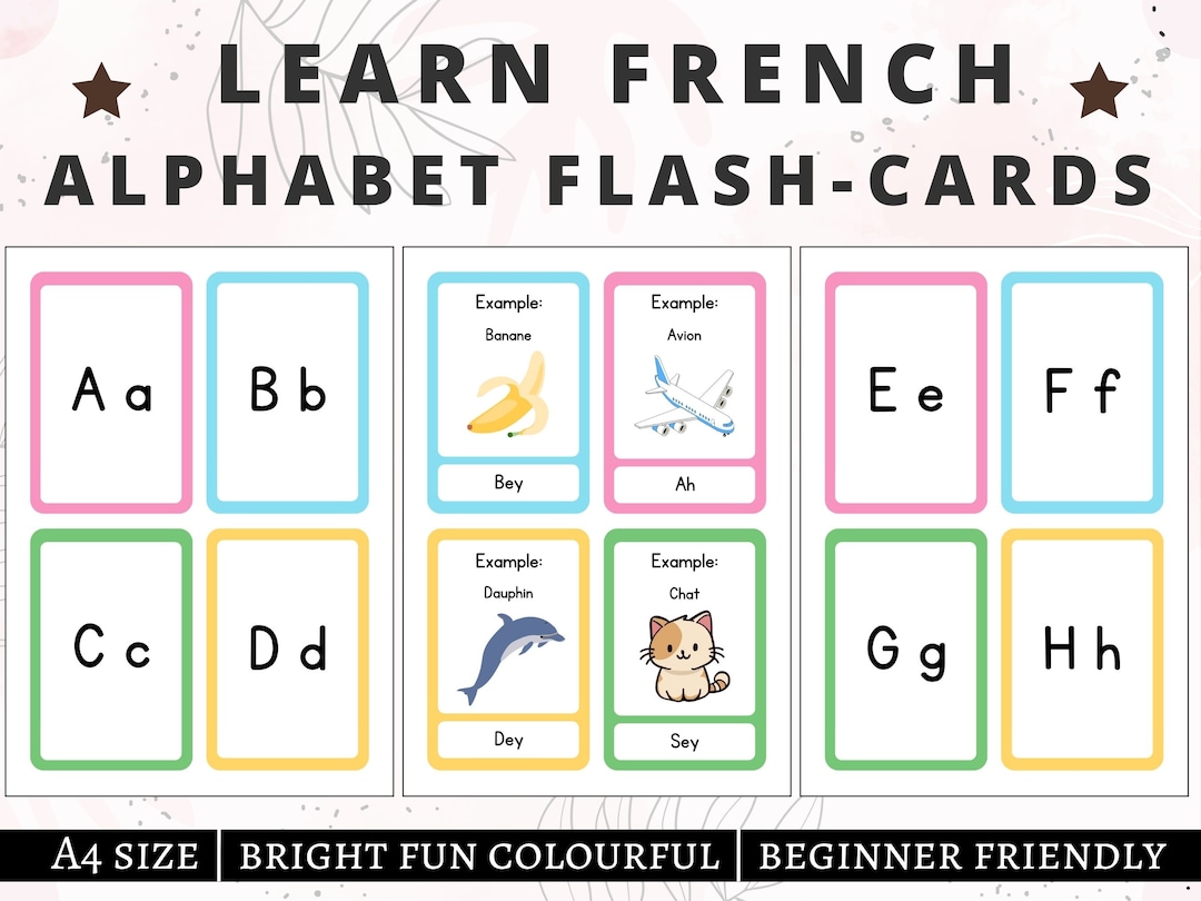 French Flashcards | French Alphabet | French Practice | French Cards ...
