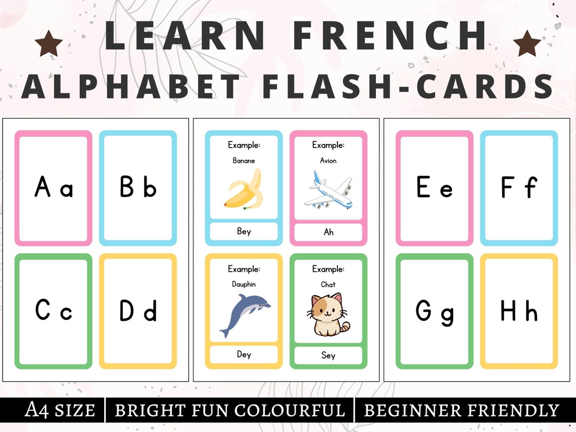 French Flashcards | French Alphabet | French Practice | French Cards ...