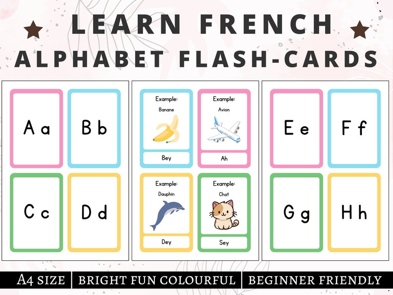 French Flashcards | French Alphabet | French Practice | French Cards ...
