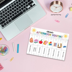 Kids Flip Routine Chart Editable Printable, Morning Evening Bedtime ...