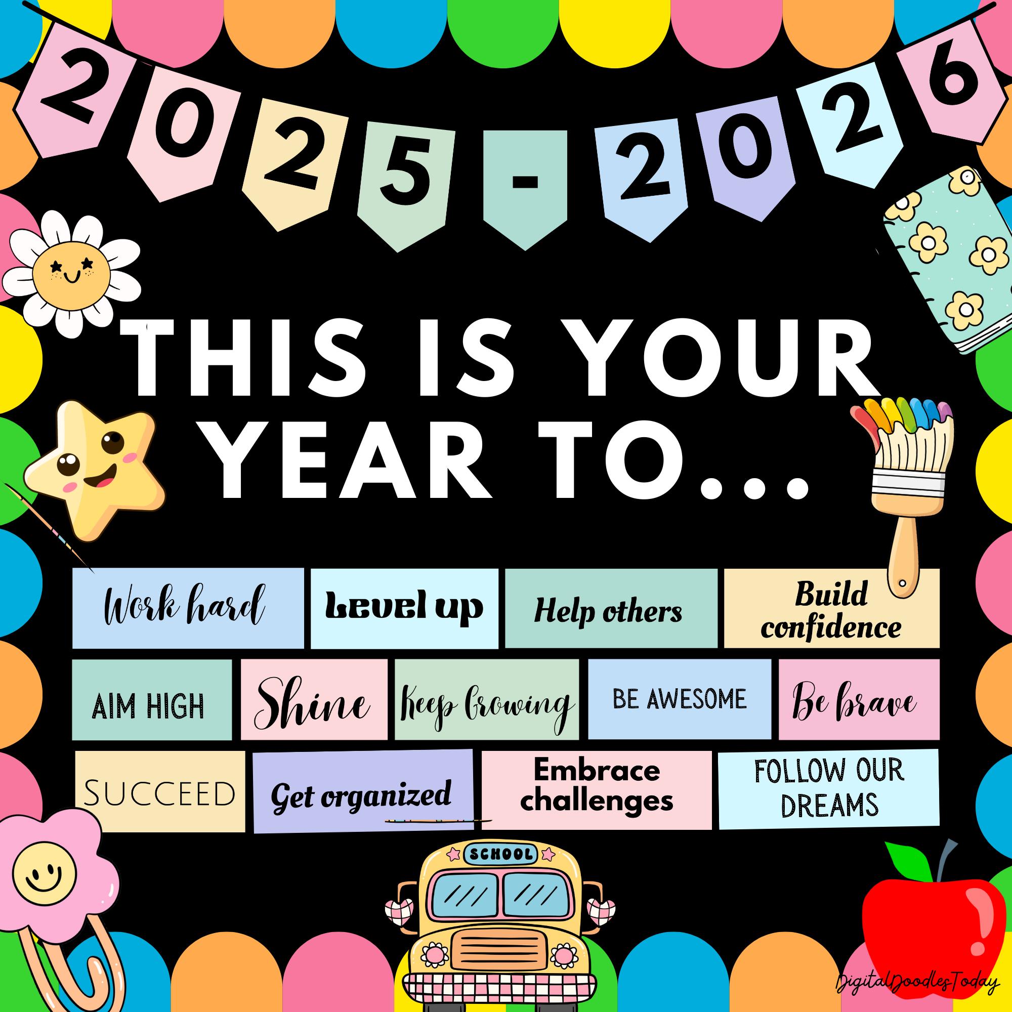 Welcome Back to School Motivational Bulletin Board Kit 2025-2026 ...