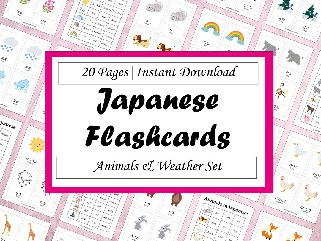 Japanese Language Learning Japanese Flashcards Japanese - Etsy