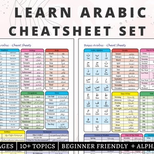 Arabic Cheat Sheets, Arabic Language Learning, Arabic Alphabet, Arabic ...
