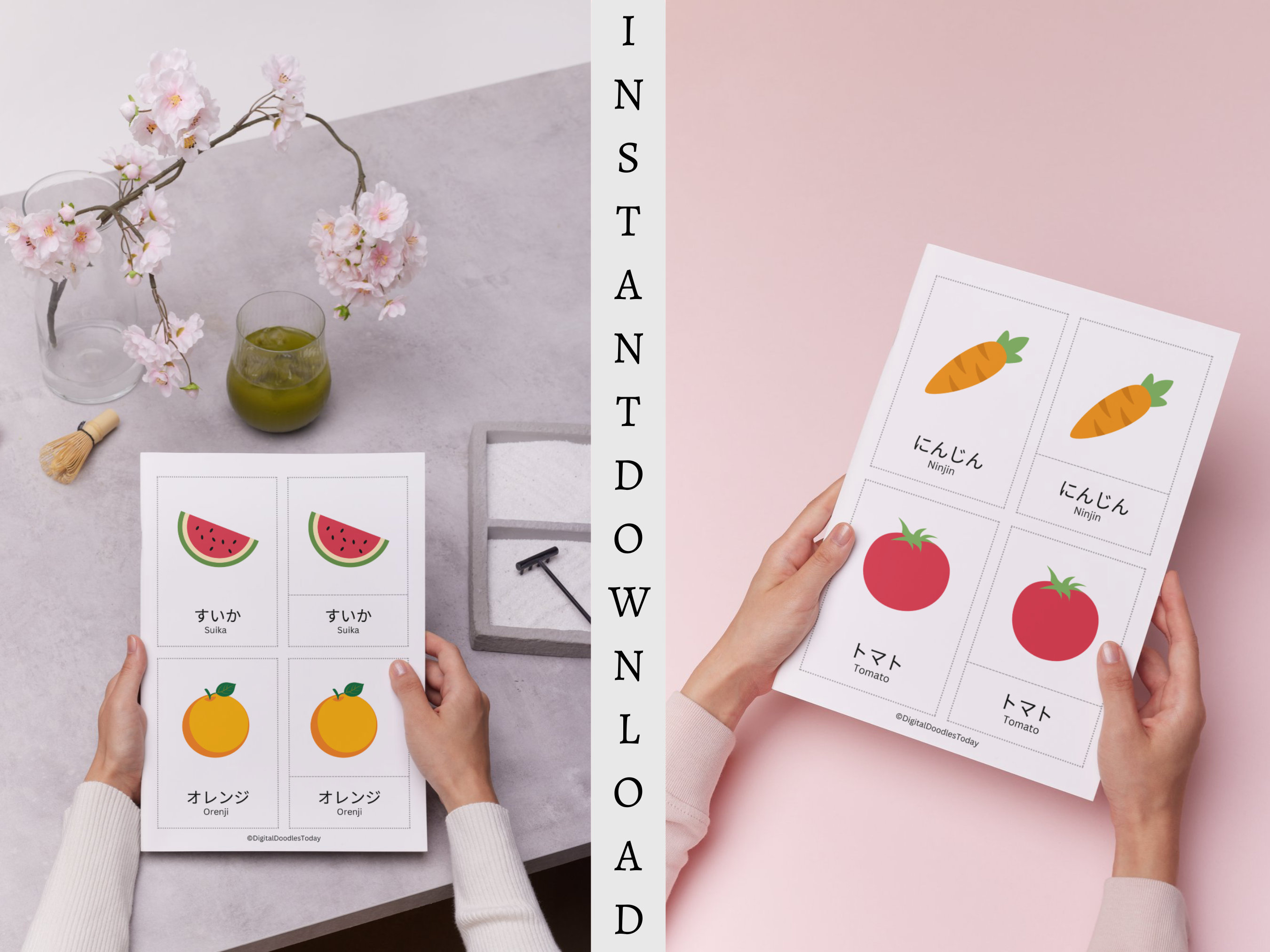 Japanese Vocabulary Flashcards, Japanese Food Flashcards, Japanese ...