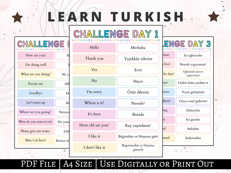 Turkish Language | Turkish Practice Phrases & Expressions, Turkish ...