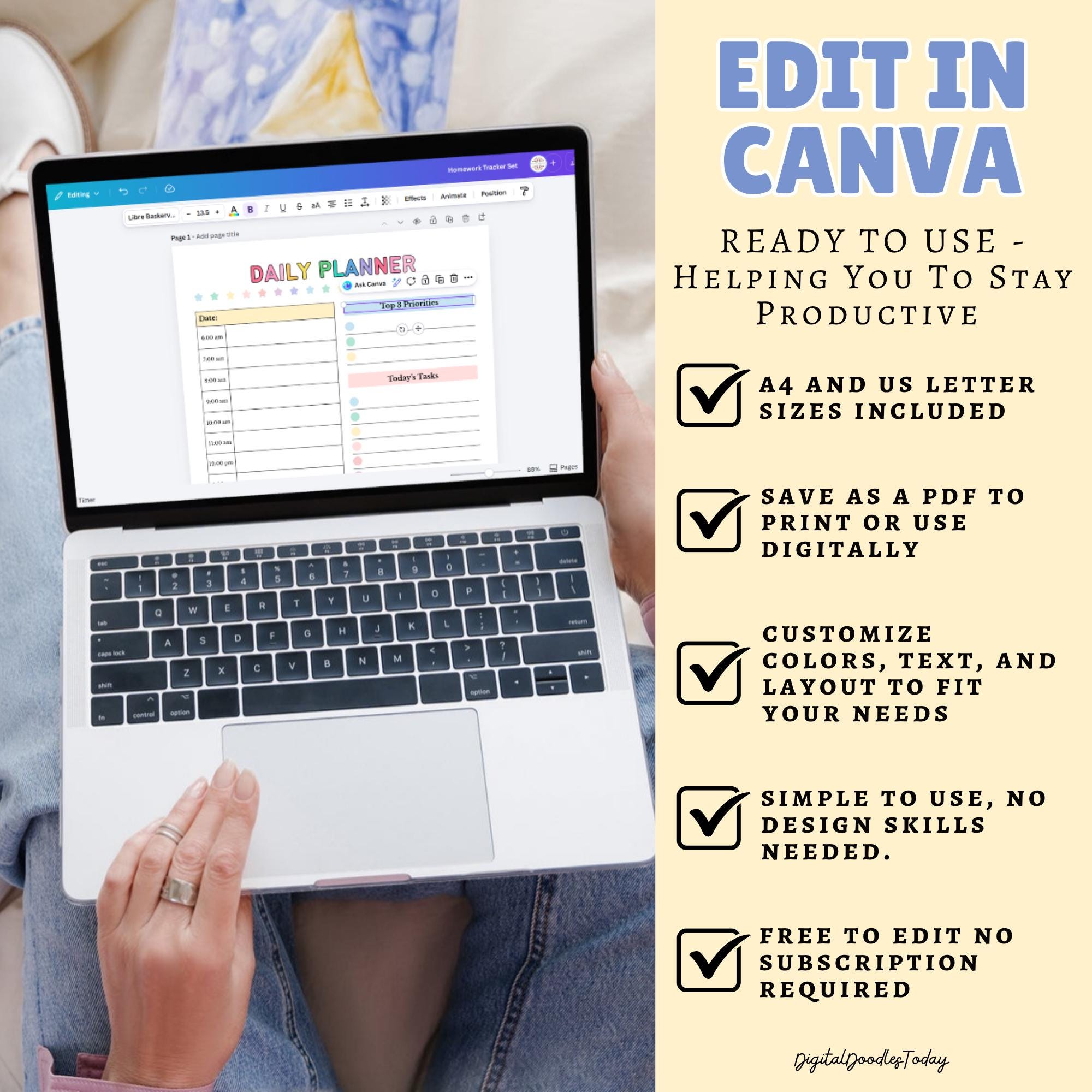Editable Homework Planner Checklist | Printable Kids Homework Trackers ...