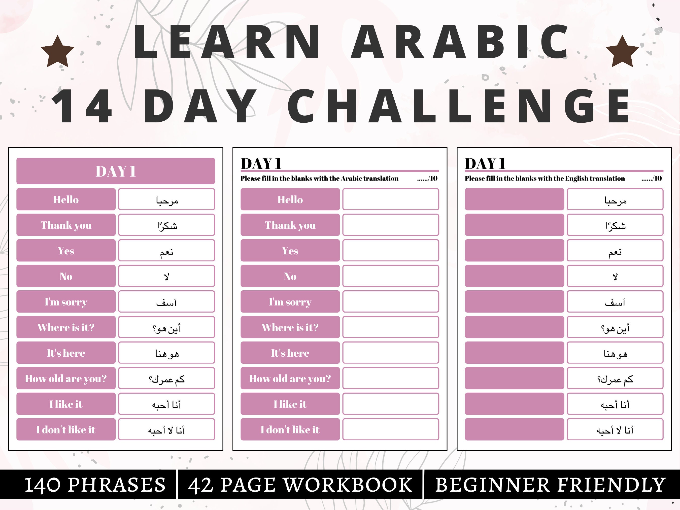 Arabic Language Arabic Practice Basic Phrases & Expressions, Arabic ...