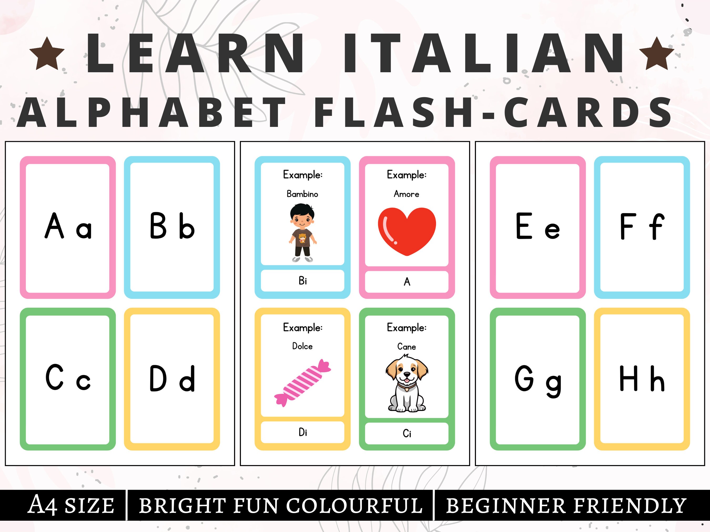 Italian Flashcards | Italian Alphabet | Italian Practice | Italian ...