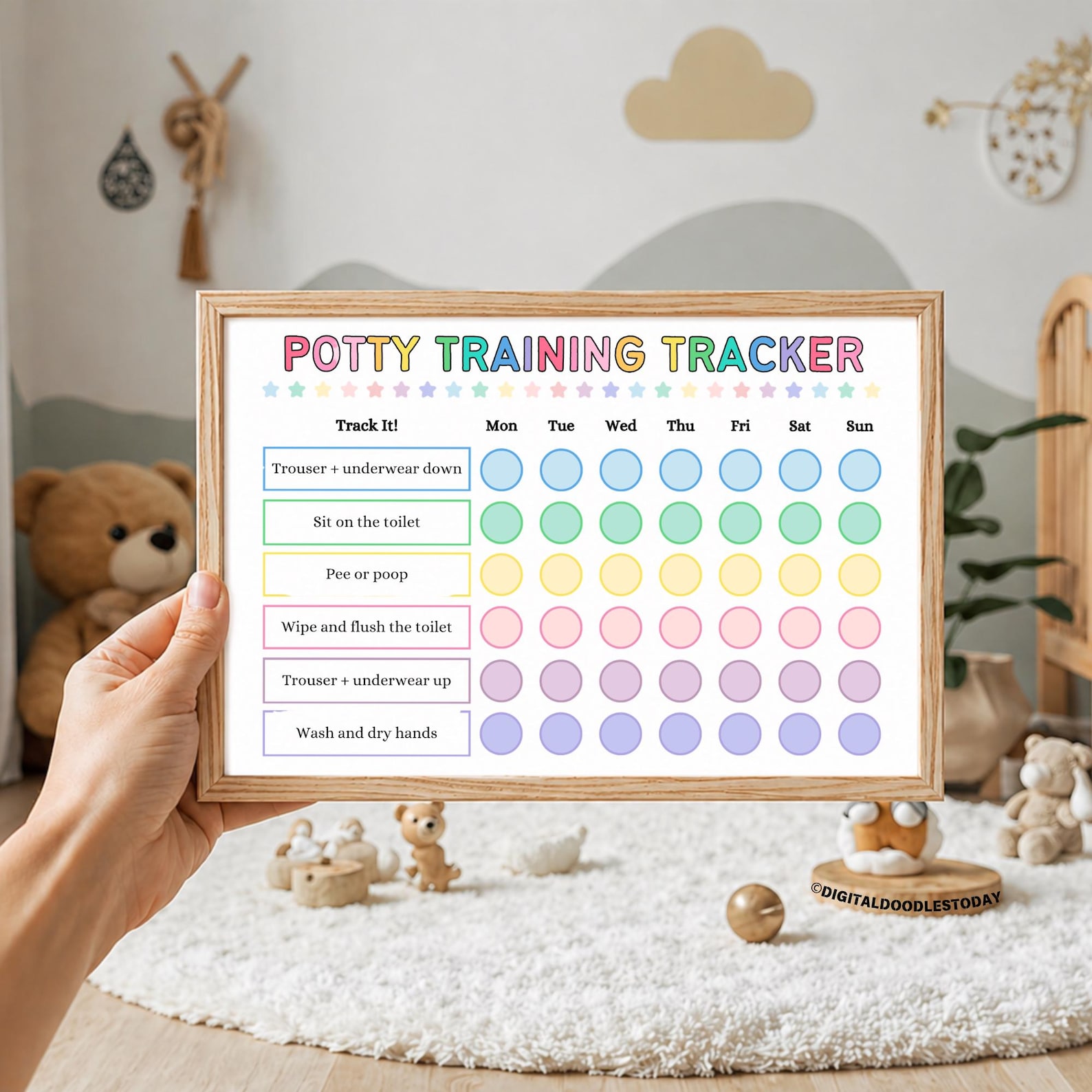 Potty Training Chart Printable | Potty Reward Chart | Kids Toilet ...
