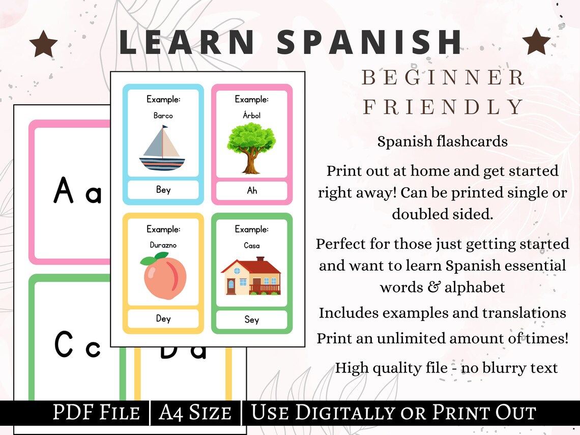 Spanish Flashcards | Spanish Alphabet | Spanish Practice | Spanish ...
