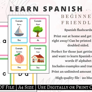 Spanish Flashcards | Spanish Alphabet | Spanish Practice | Spanish ...