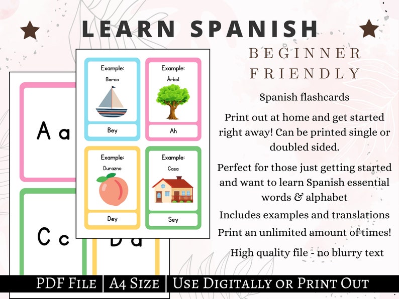 Spanish Flashcards | Spanish Alphabet | Spanish Practice | Spanish ...