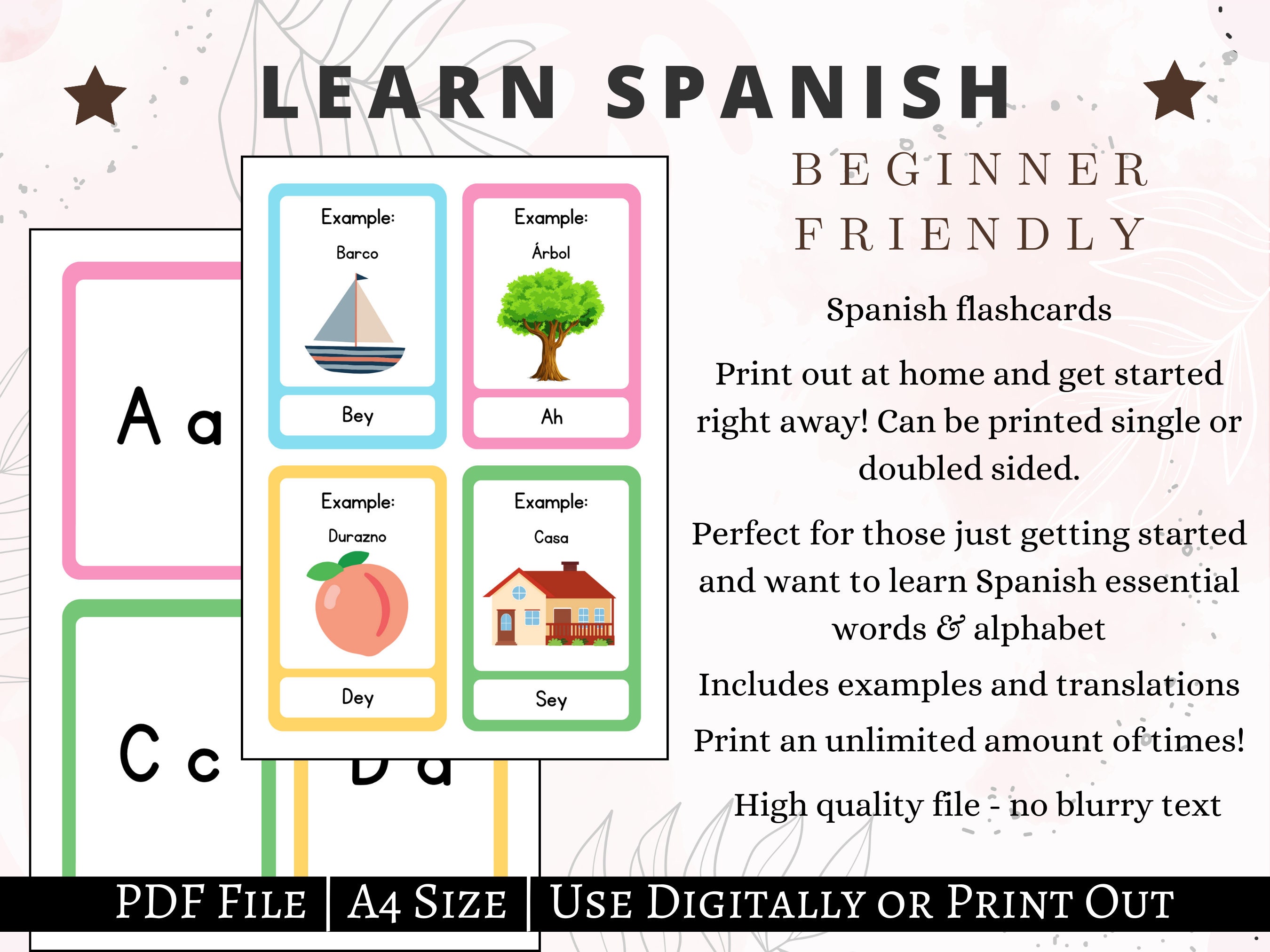 Spanish Flashcards | Spanish Alphabet | Spanish Practice | Spanish ...