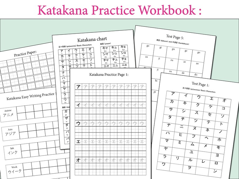 Japanese Language Starter Pack, Hiragana & Katakana, Japanese Language ...