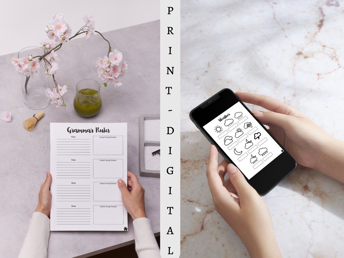 Language Learning Planner Printable Language Study Notebook - Etsy