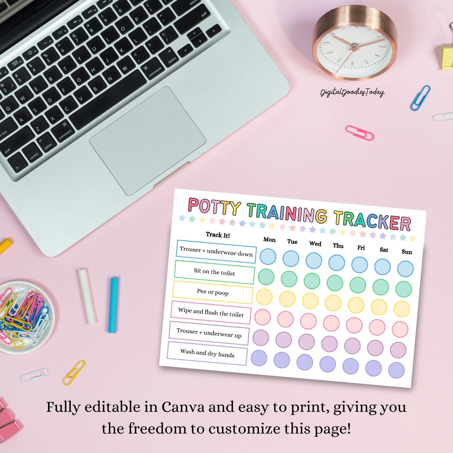 Potty Training Tracker Printable, Toilet Training Tracker, Potty ...