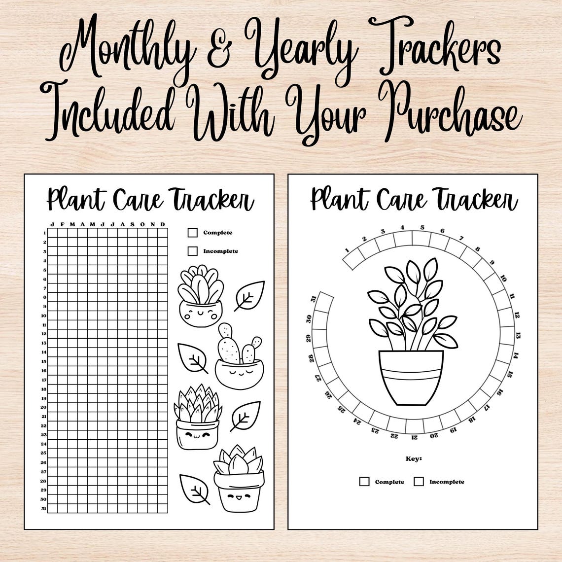 Plant Care Tracker, Plant Care Journal, Indoor Plant Planner ...