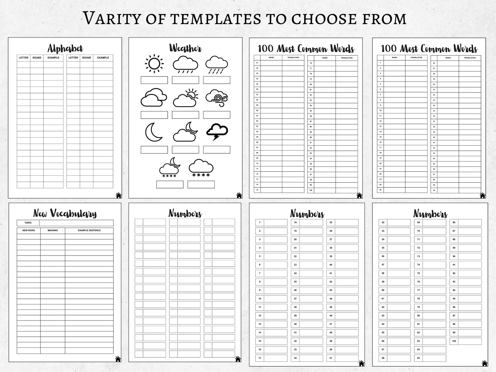 Language Learning Planner Printable, Language Study Notebook ...