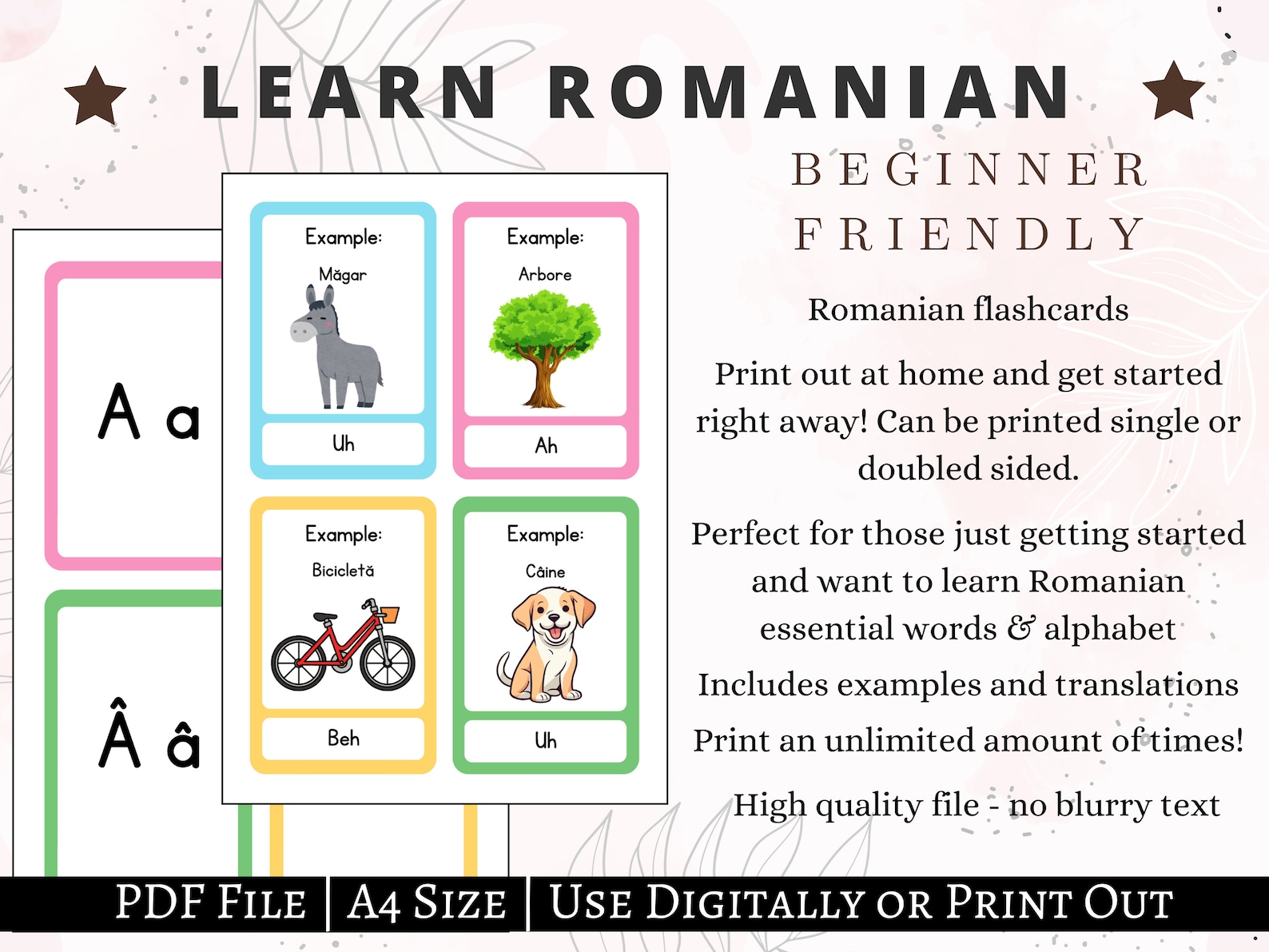 Romanian Flashcards | Romanian Alphabet | Romanian Practice | Romanian ...