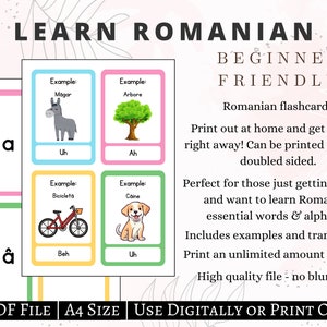Romanian Flashcards | Romanian Alphabet | Romanian Practice | Romanian ...