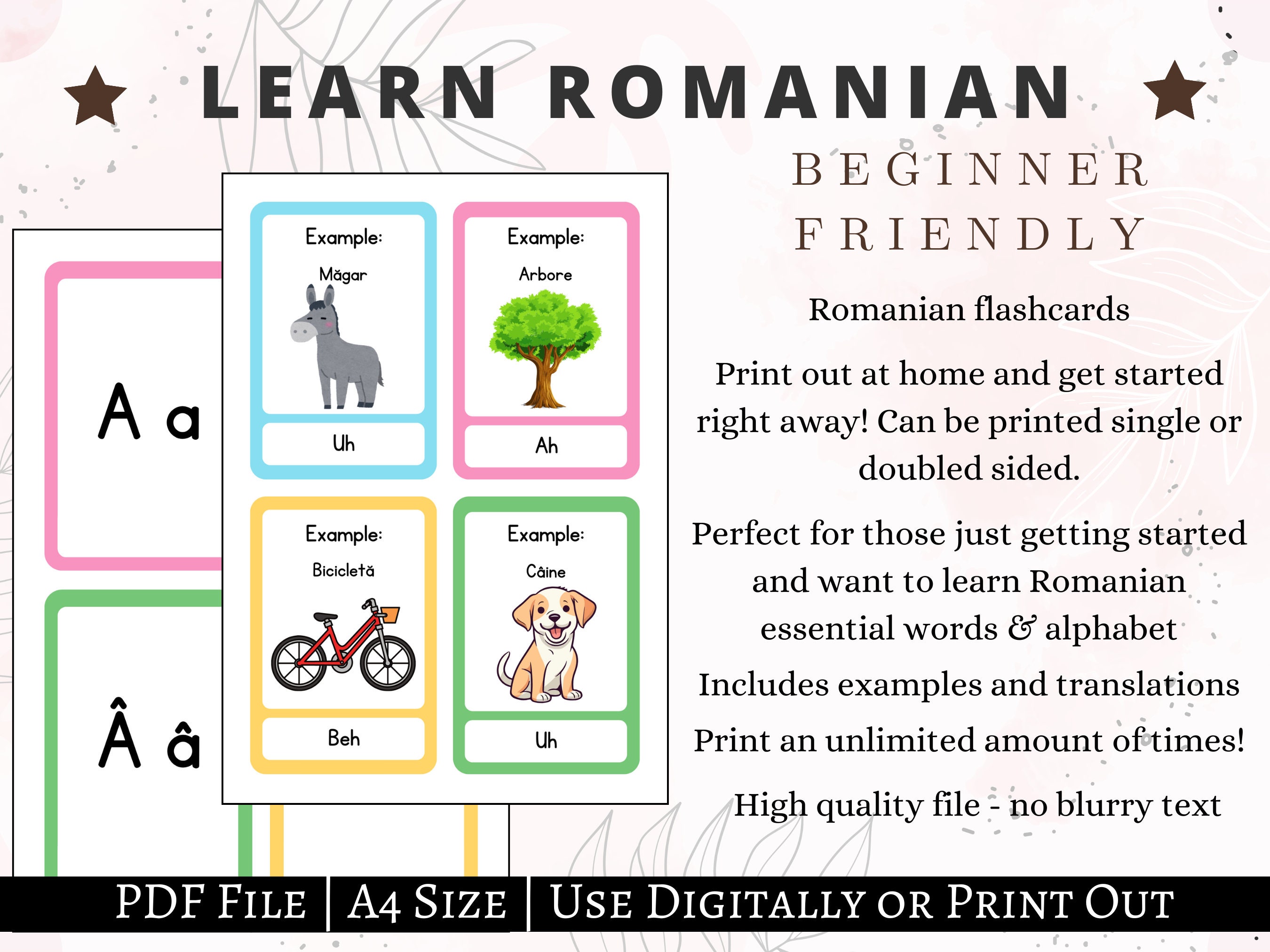 Romanian Flashcards | Romanian Alphabet | Romanian Practice | Romanian ...