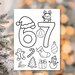 Kerst kleurplaat 67, Six Seven 6 7 Meme kleurplaat, vakantie kleurplaat ...