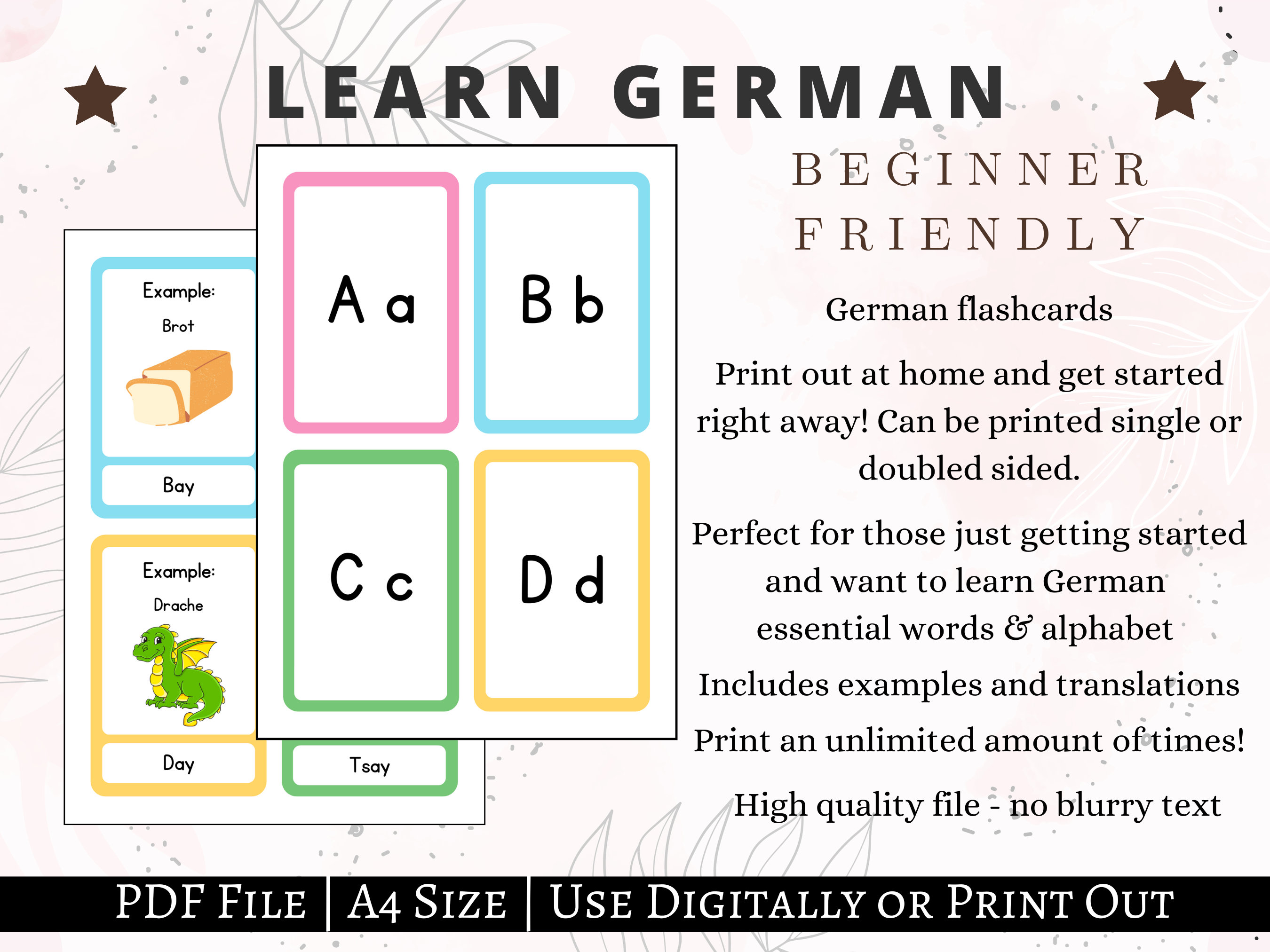 German Flashcards German Alphabet German Practice German Cards German ...