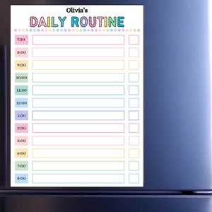 Editable Daily Routine Checklist Kids FREE Sticker Chart Printable Kids ...