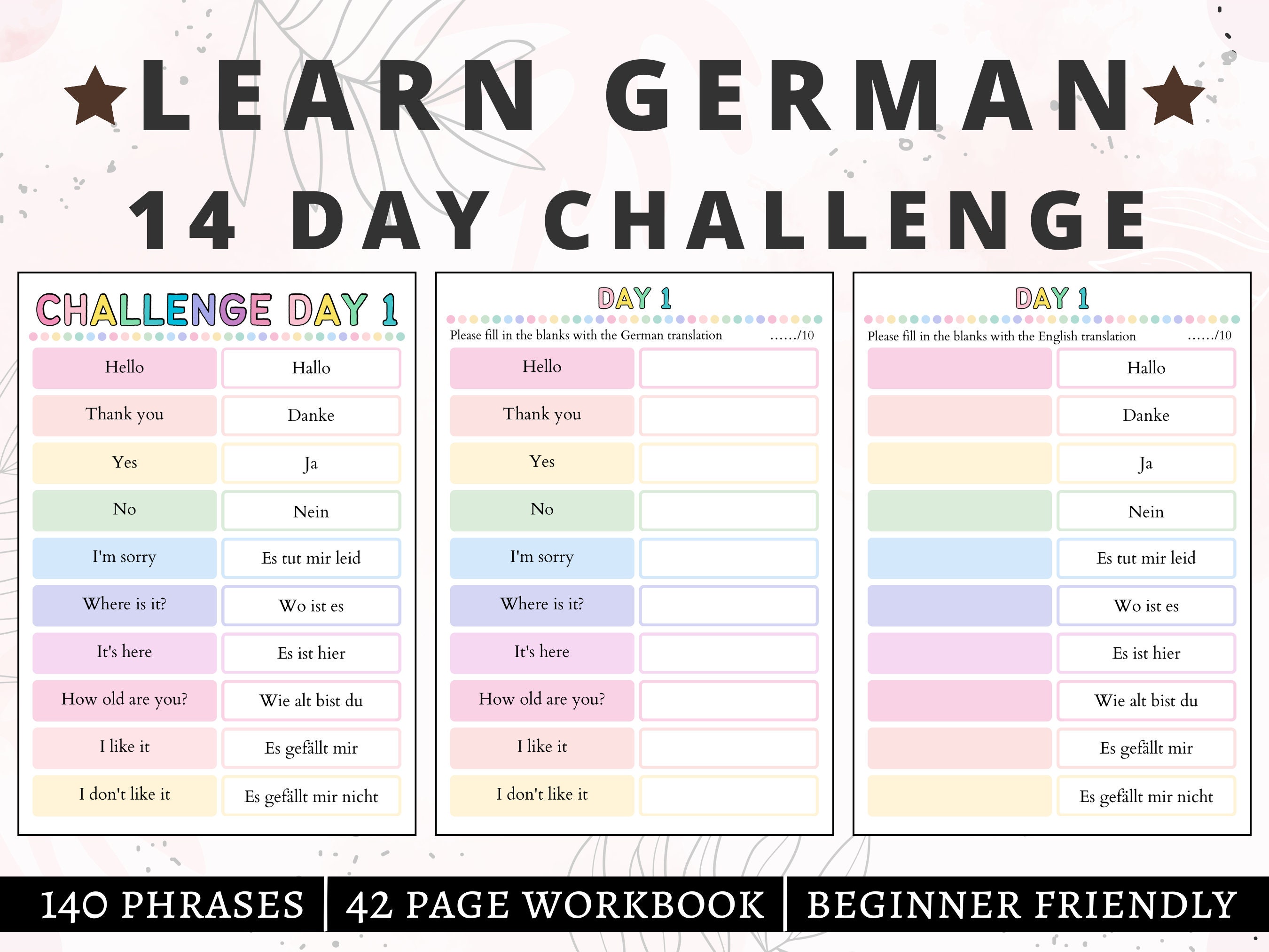 German Language | German Practice Basic Phrases & Expressions, German ...