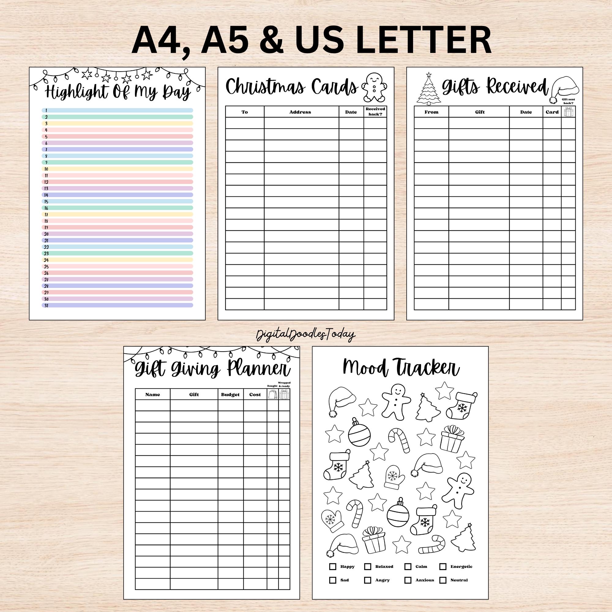 Christmas Bullet Journal Bundle, Christmas Planner, Christmas Countdown ...