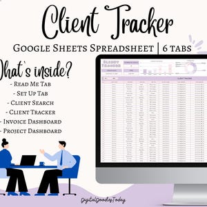 Small Business Spreadsheet Template for Google | Client Tracker Google ...