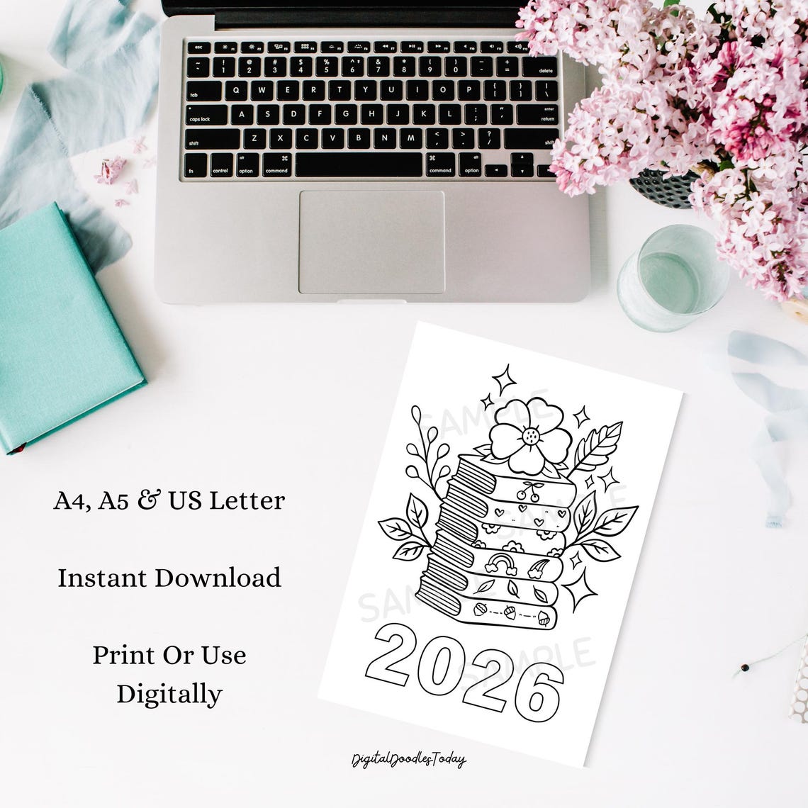2026 Bullet Journal Covers, Yearly Cover Pages, 2026 Bullet Journal ...