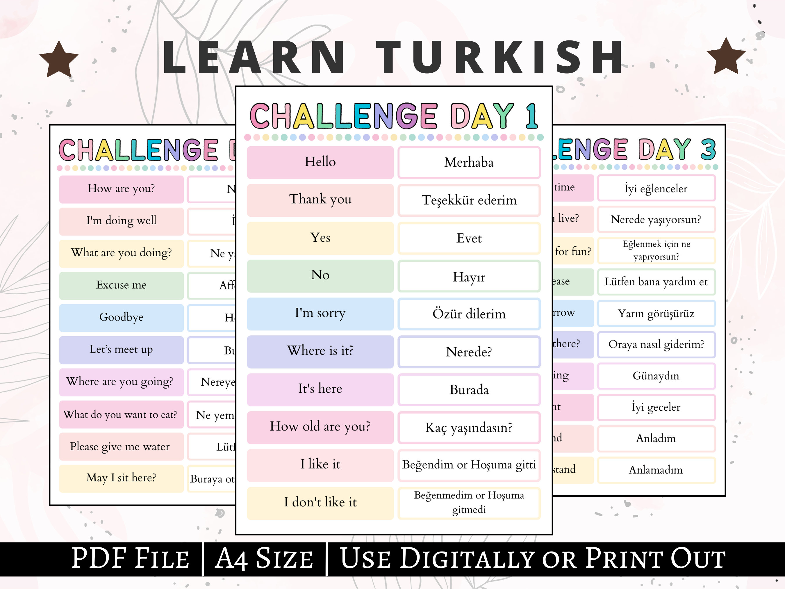 Turkish Language Learning | Turkish Workbook | Turkish Practice | Learn ...