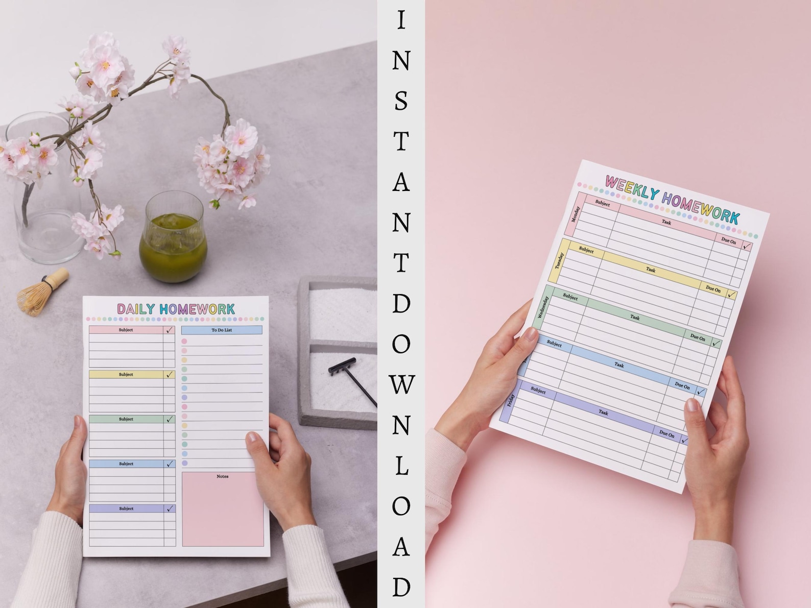 Editable Homework Planner | Printable Digital | Student Planner ...