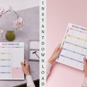 Editable Homework Planner | Printable Digital | Student Planner ...