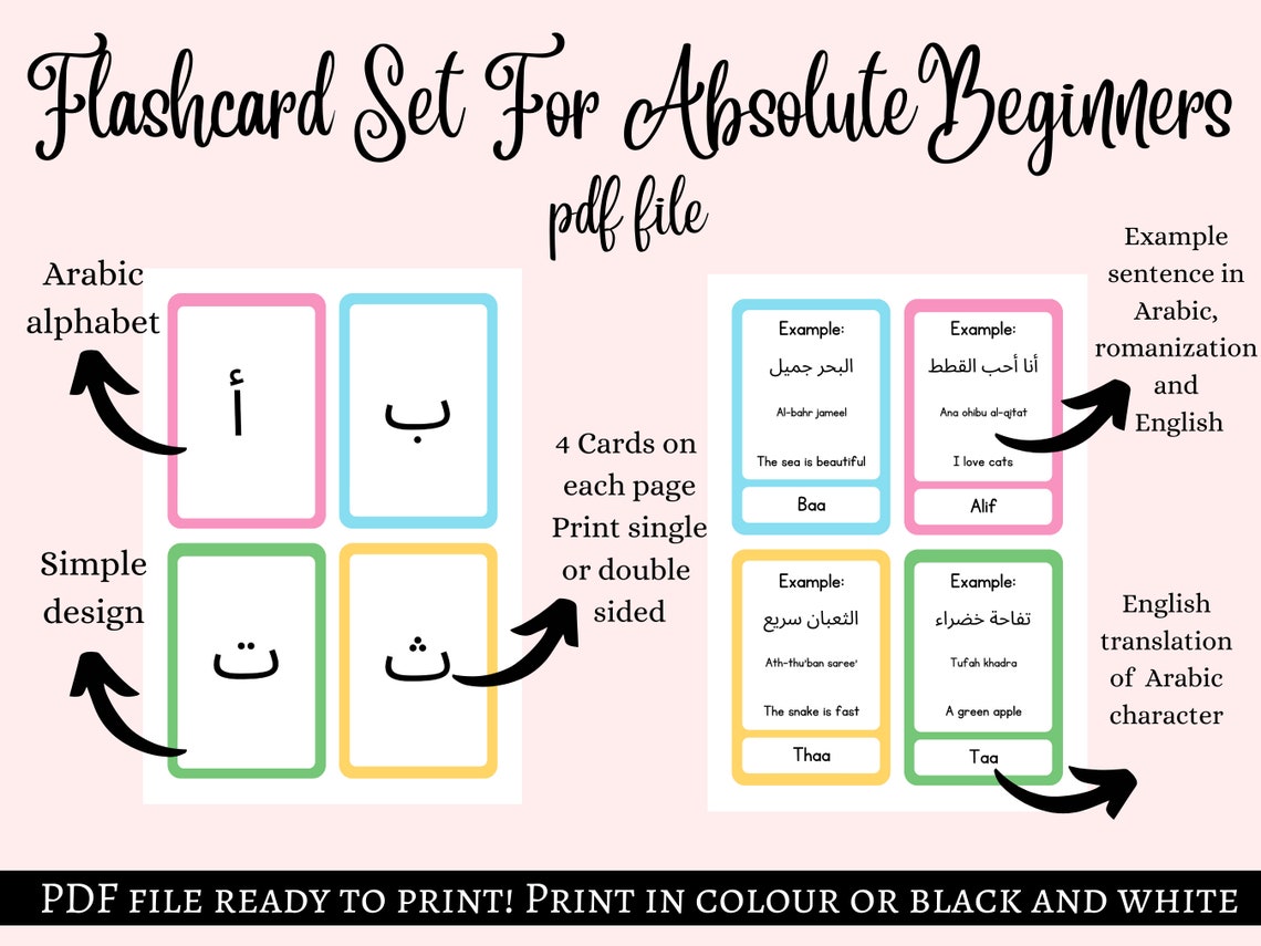 Arabic Flashcards Arabic Alphabet Arabic Practice Arabic Cards Arabic ...