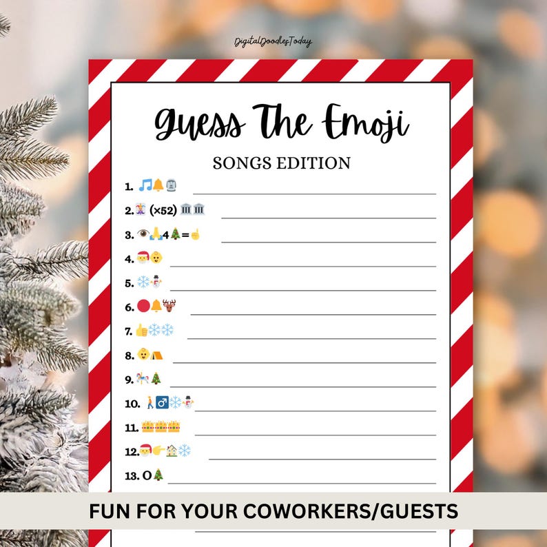 Christmas Emoji Guessing Games, Emoji Songs Christmas Game, Christmas ...