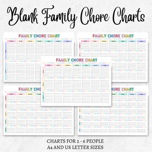 Weekly Family Chore Chart Editable and Printable Pdf,family Chore List ...