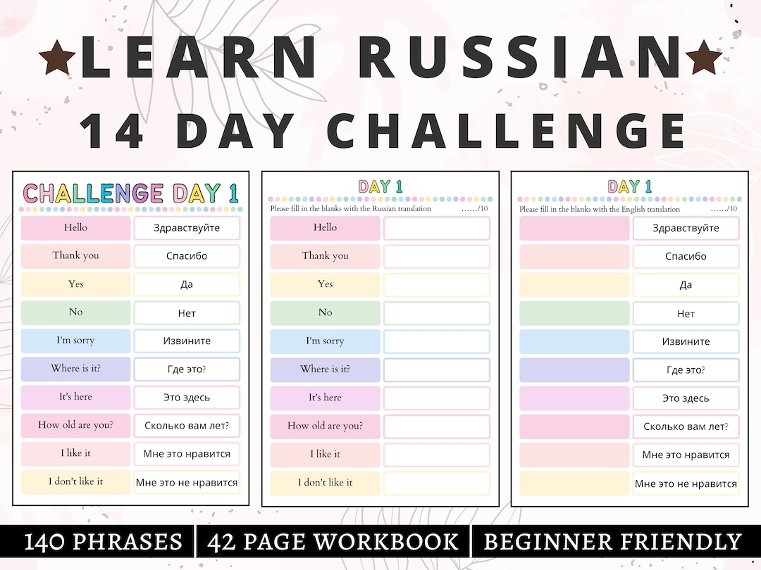 Russian Language, Russian Practice Phrases, Russian Beginner Phrases ...